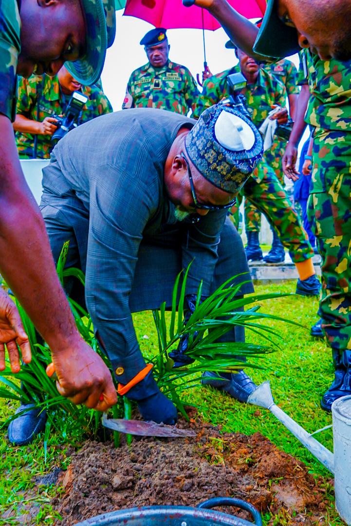 THE HONOURABLE MINISTER OF DEFENCE ENGAGED IN TREE PLANTING DURING THE ...