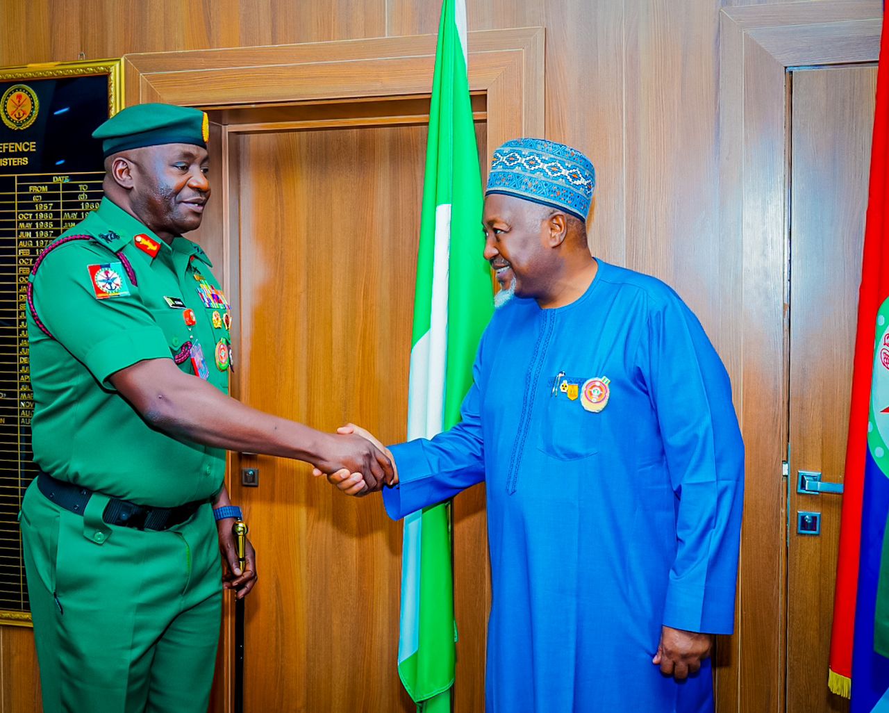 THE HONOURABLE MINSTER OF DEFENCE RECEIVED THE CHIEF OF DEFENCE STAFF ...